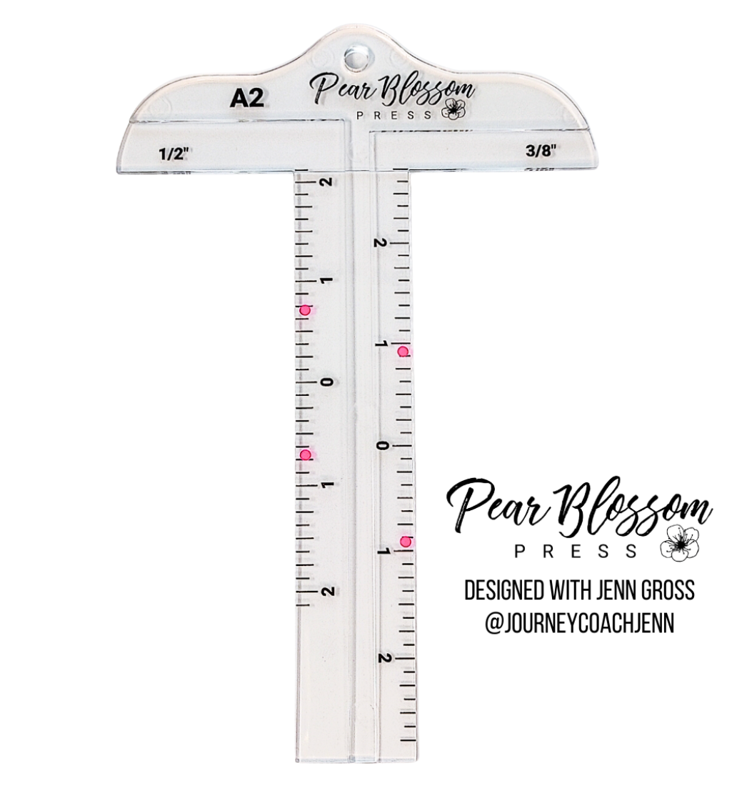 Pear Blossom Press Cardmaker's A-2 T-Square Ruler {X104}