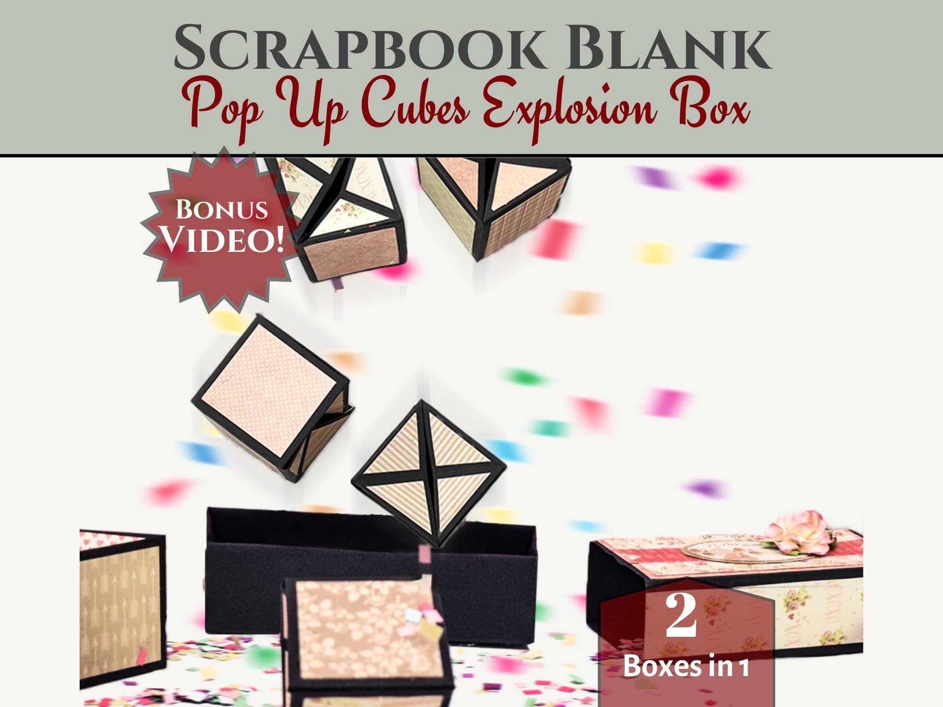 Craftreat Pop Up Cubes Explosion Box - 2pk. {C908}