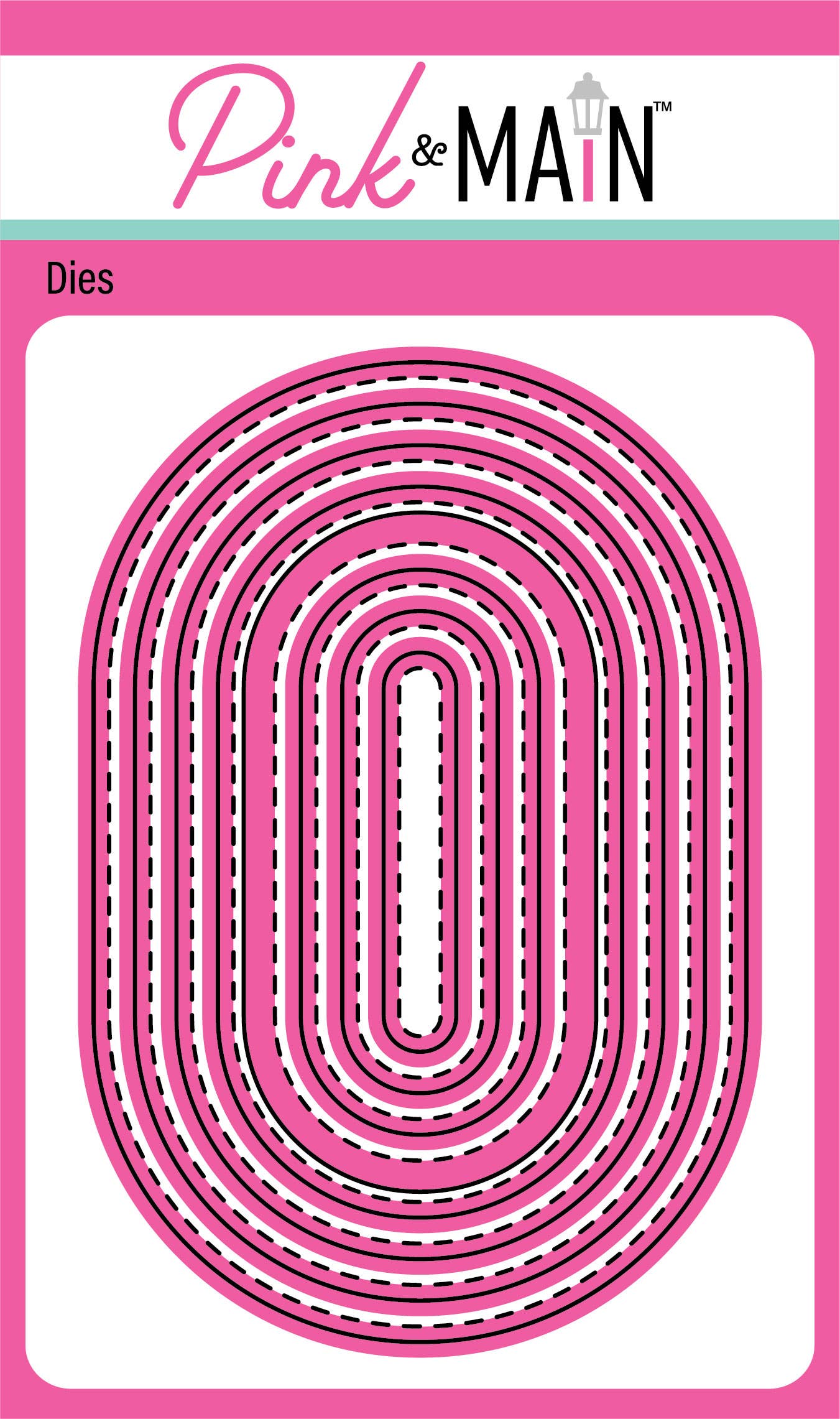 Pink & Main Stitched Oblong Oval Dies {W53}