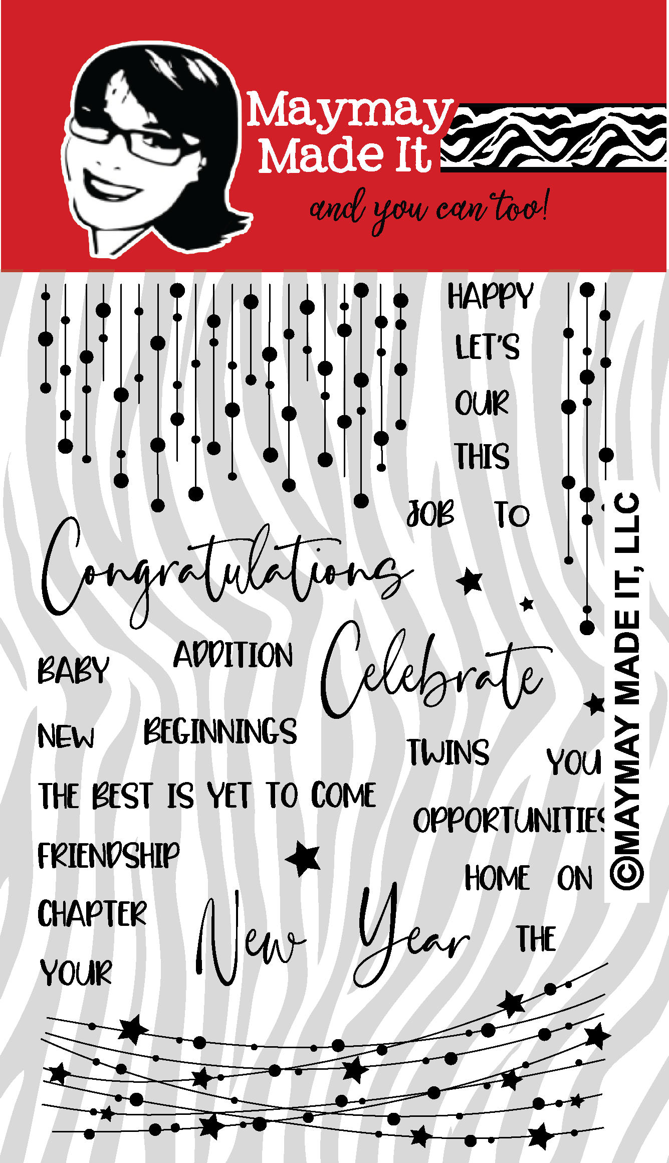 Maymay's Celebrate the New 4x6 Stamp Set {A11}