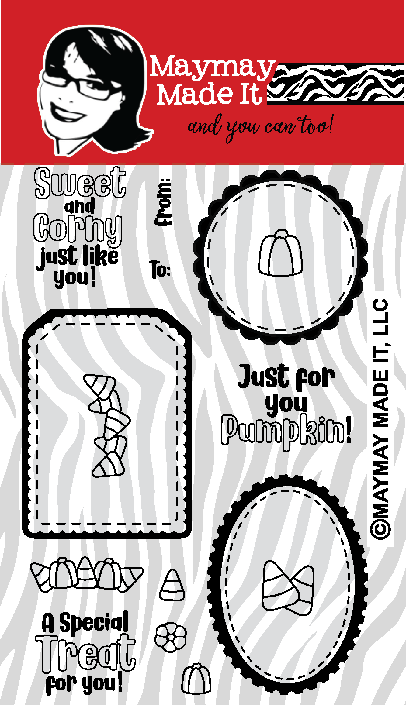 Maymay's Many Mini Tags 4x6 Stamp Set {A202}