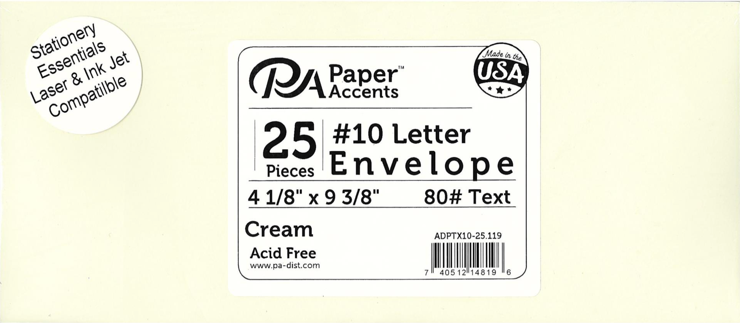 Paper Accents #10 Cream Letter Envelopes {B301}