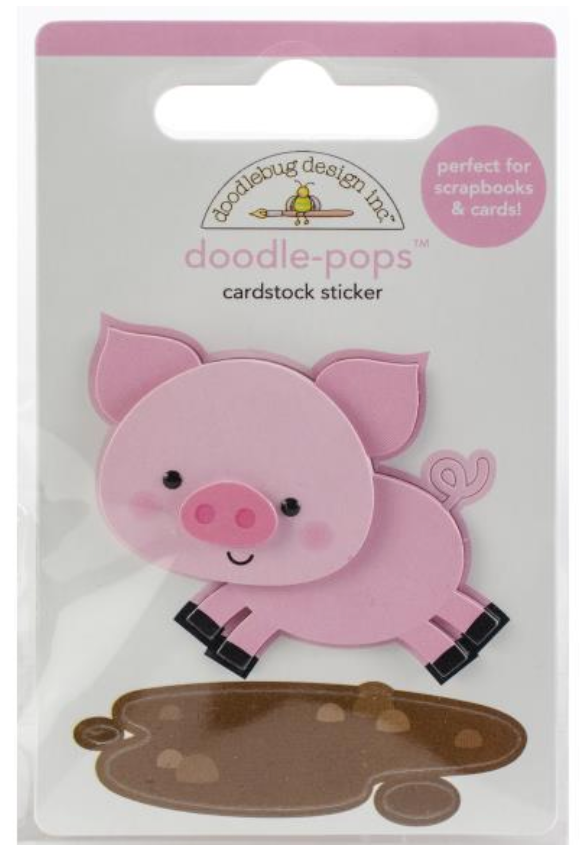 Doodlebug Design Piggy Doodle Pop 3D Stickers {G125}