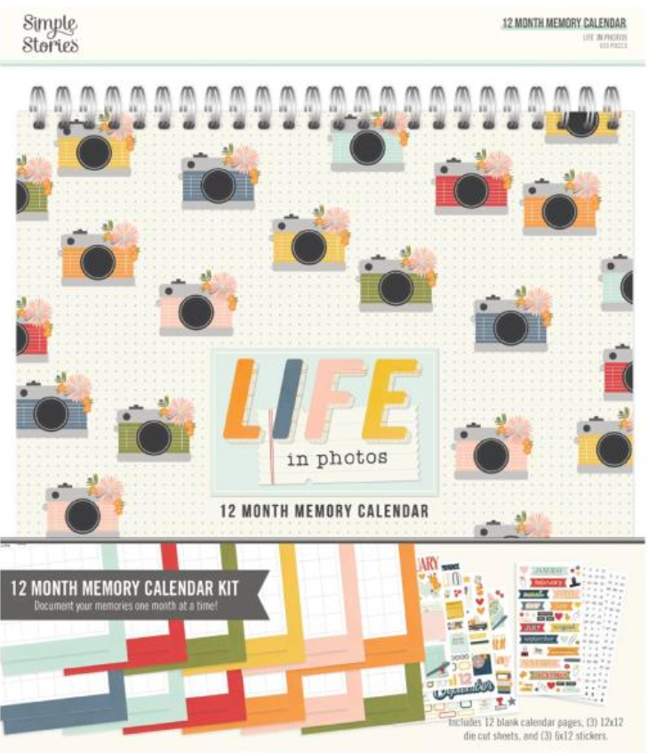 Simple Stories Life In Photos 12 Month Memory Calendar {C321}