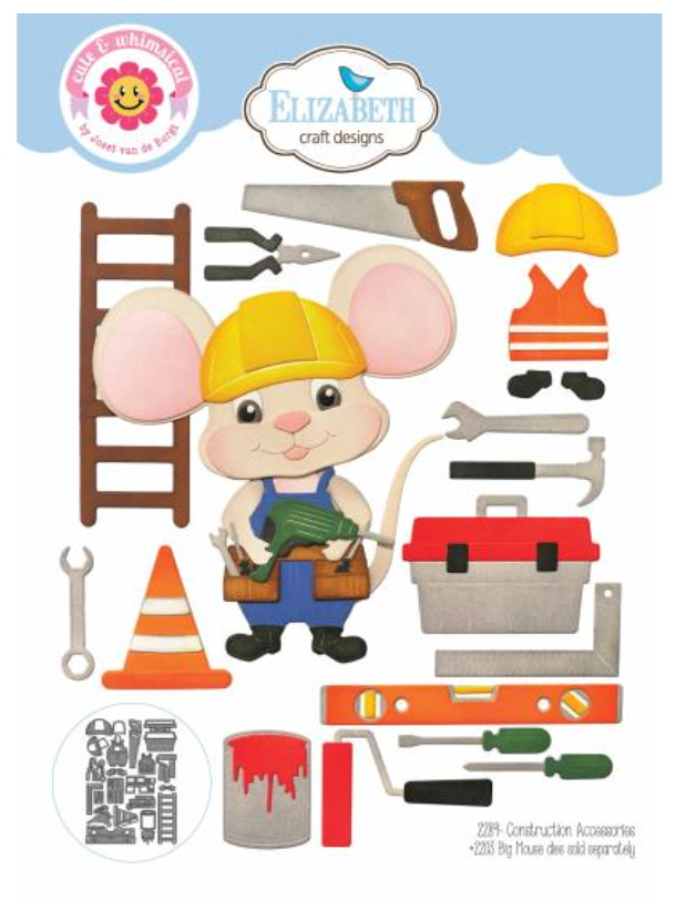Elizabeth Craft Designs BIG Mouse Construction Accessories Cute & Whim