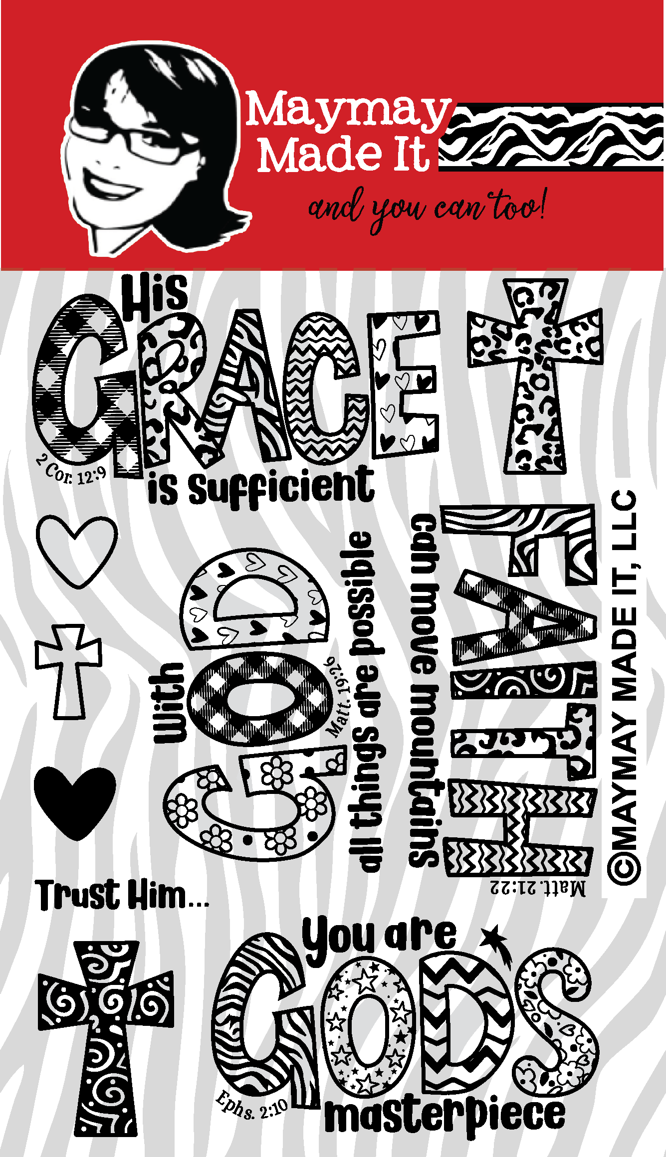 Maymay's Without a Doubt 4x6 Stamp Set {A139}